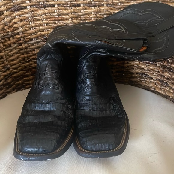 Lucchese | Shoes | Used Mens Lucchese Black Crocodile Cowboy Boots ...